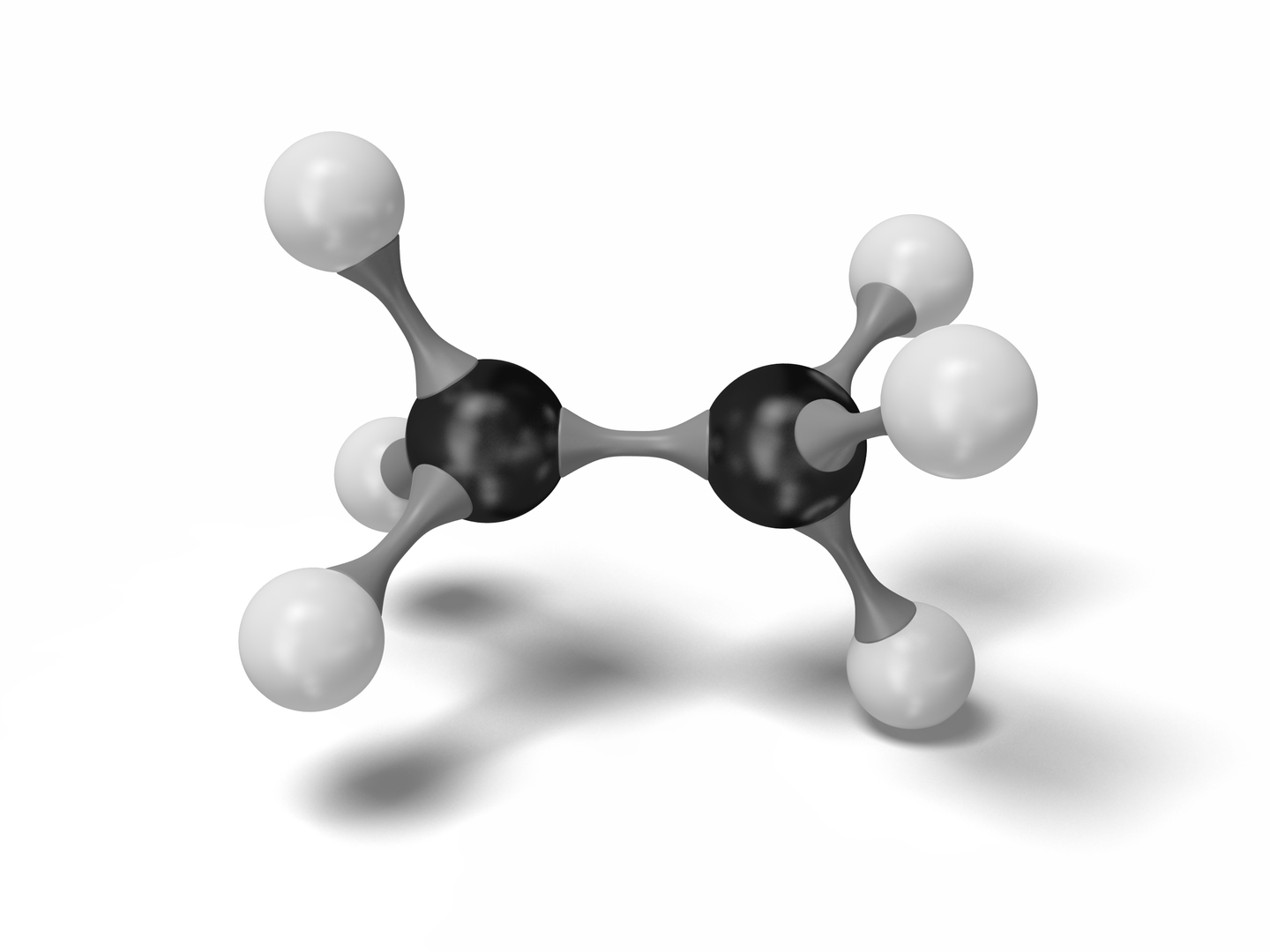 3D ethane molecule c2h6 modeled model - TurboSquid 1540259