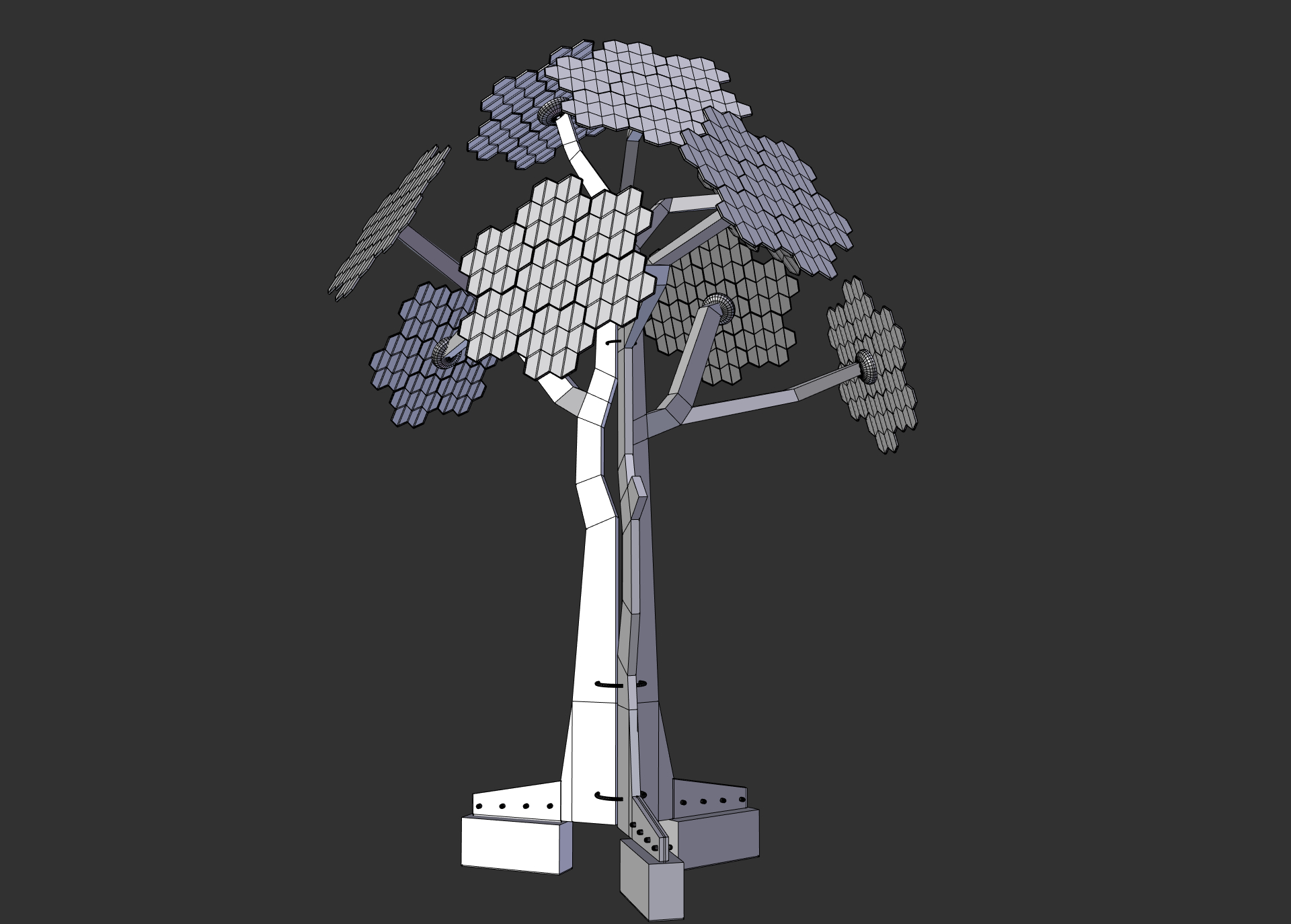 Solar tree energy 3D model - TurboSquid 1540276