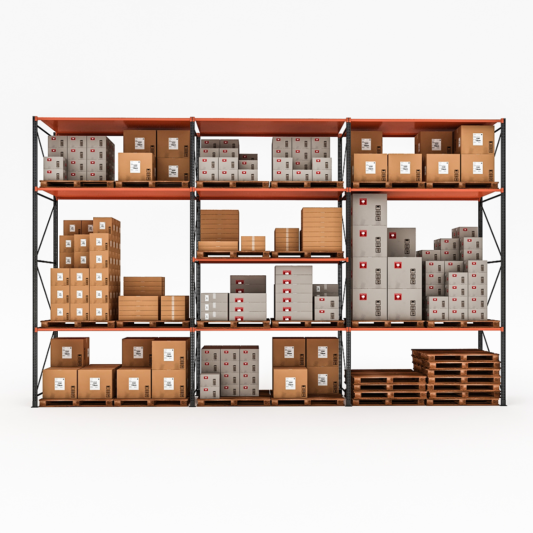 Warehouse rack 3D model - TurboSquid 1540309