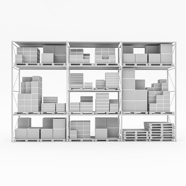 Warehouse rack 3D model - TurboSquid 1540309