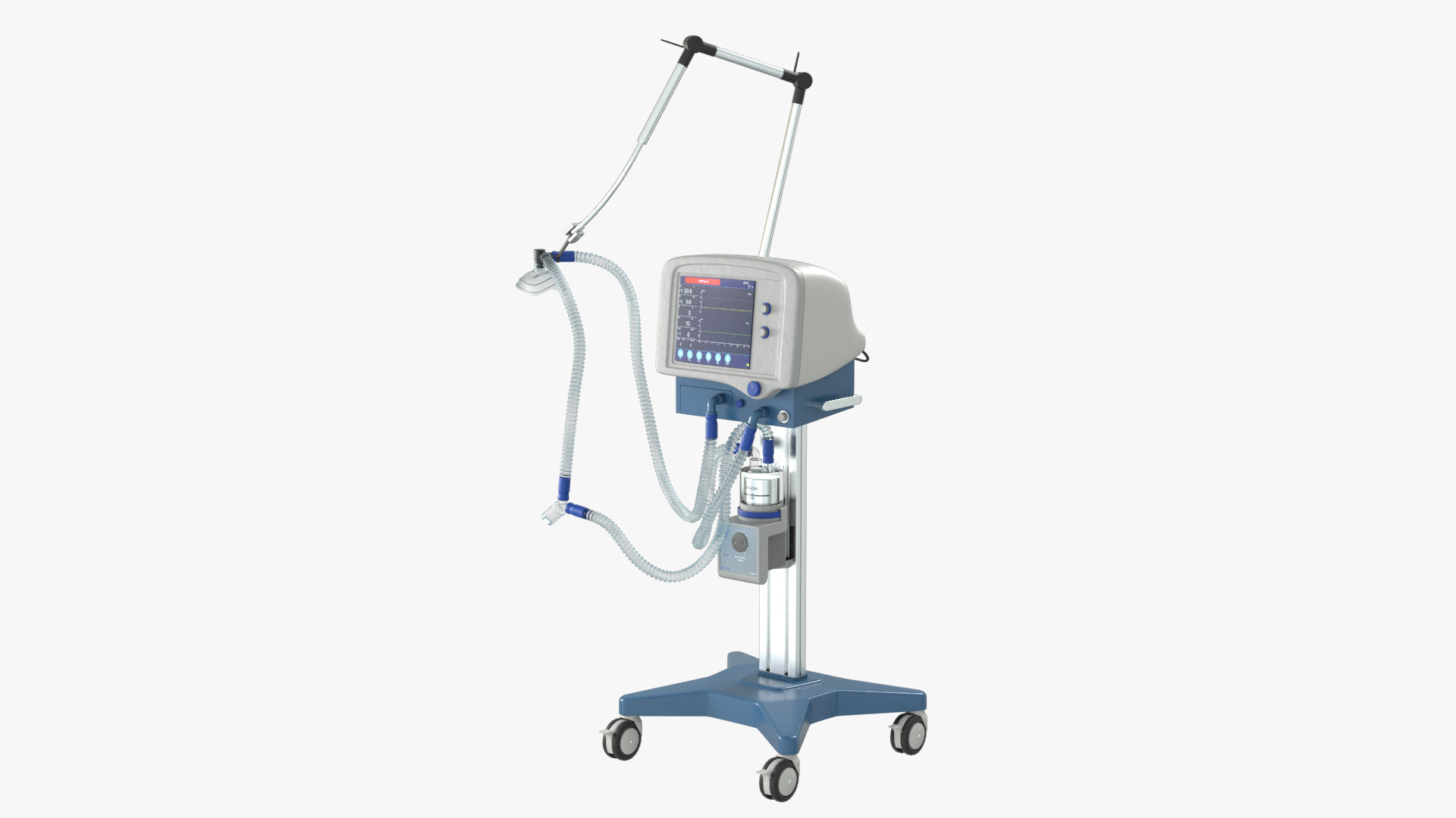 3D model modern medical lung ventilator - TurboSquid 1540450