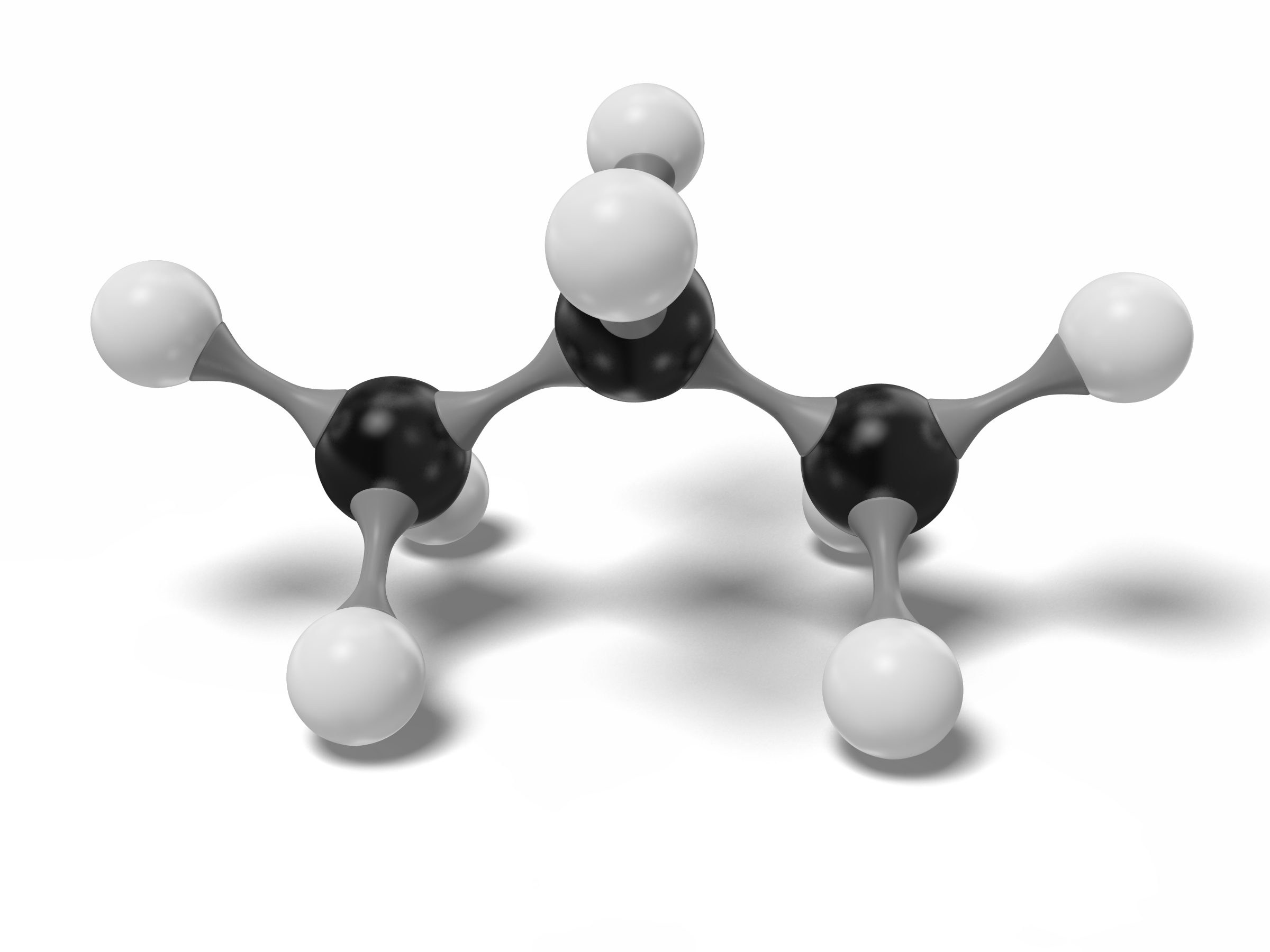 3D propane molecule c3h8 modeled model - TurboSquid 1540487