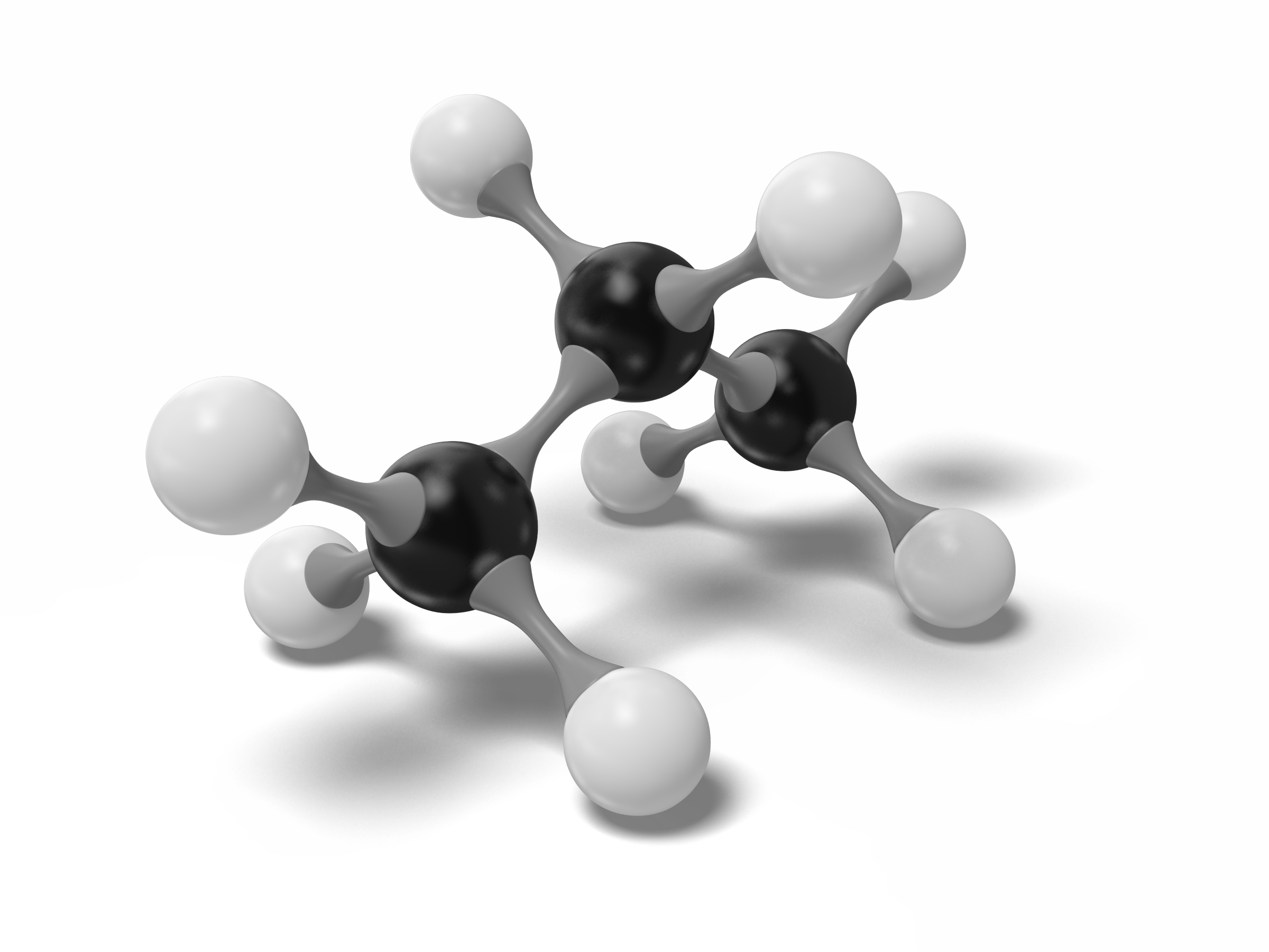 3D propane molecule c3h8 modeled model - TurboSquid 1540487