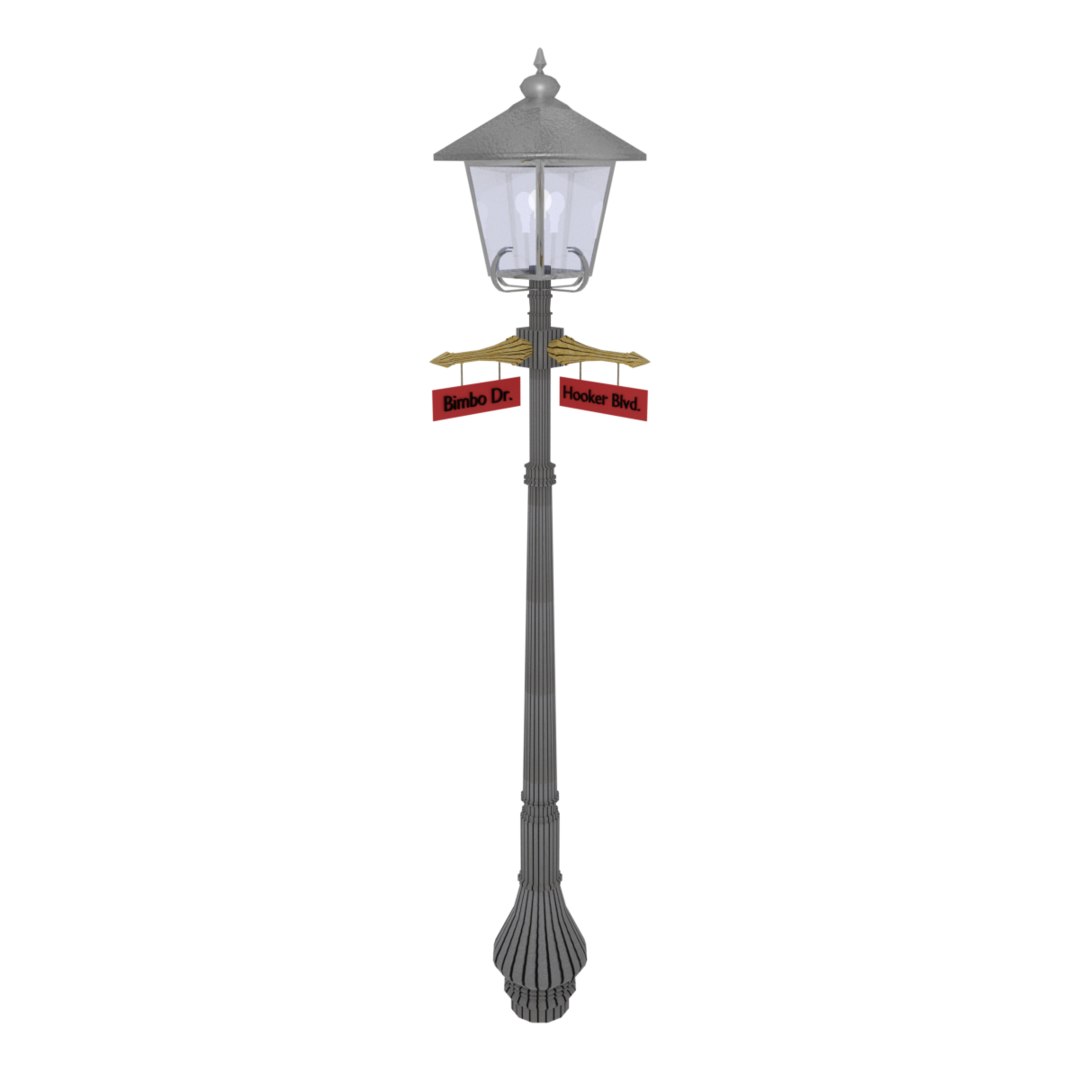 3D lamp post model - TurboSquid 1540508