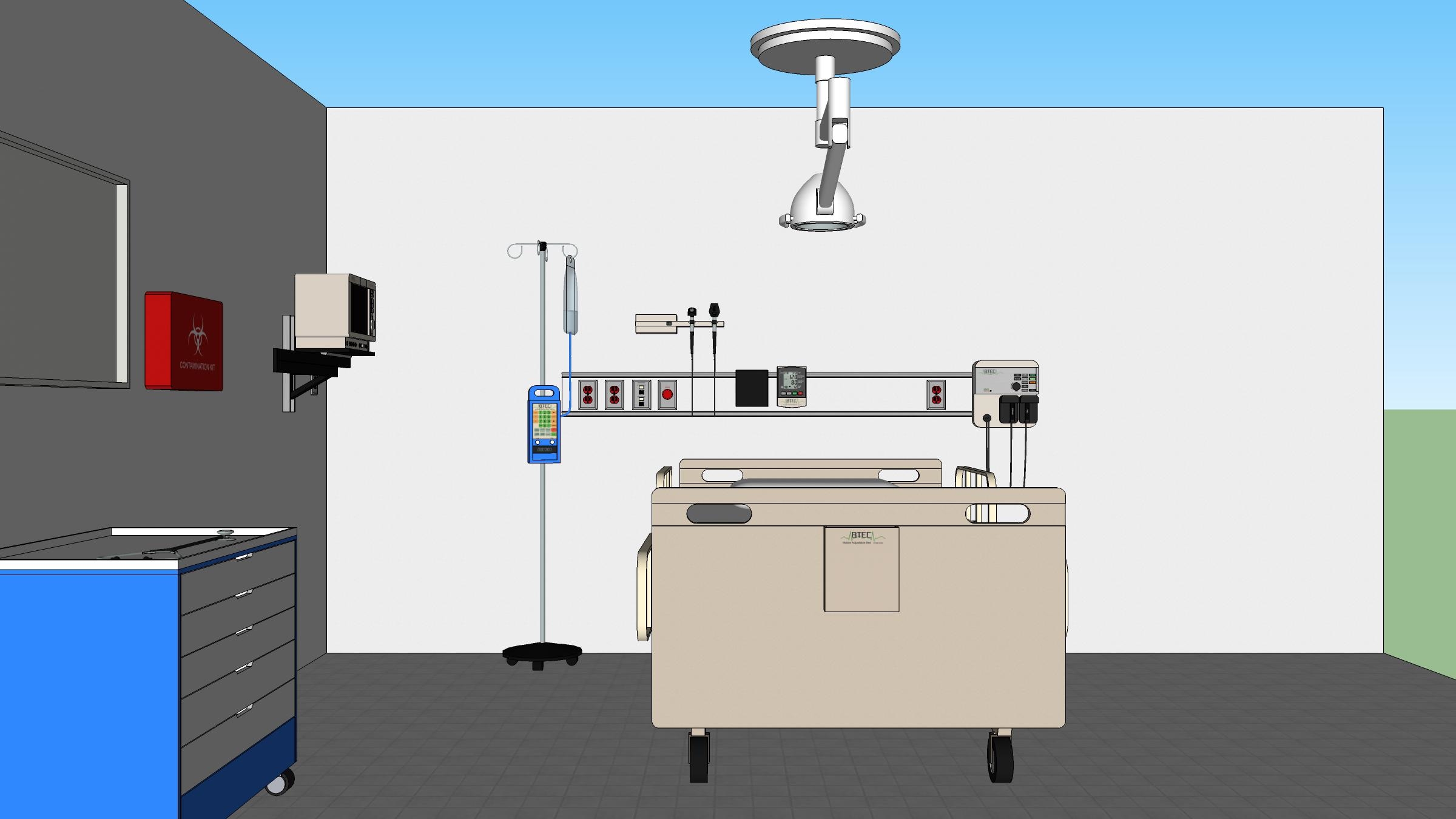 Hospital Room Medical Equipment: Sketchup Format 3D 모델 - TurboSquid 1540543