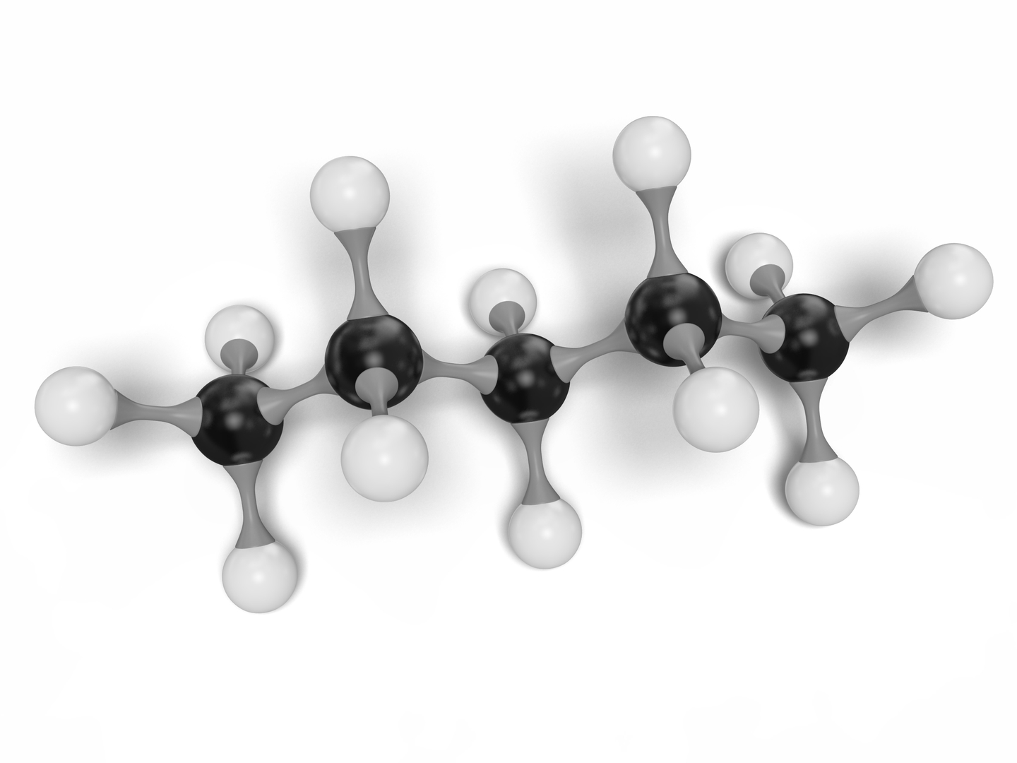 Pentane molecule c5h12 modeled model - TurboSquid 1540524