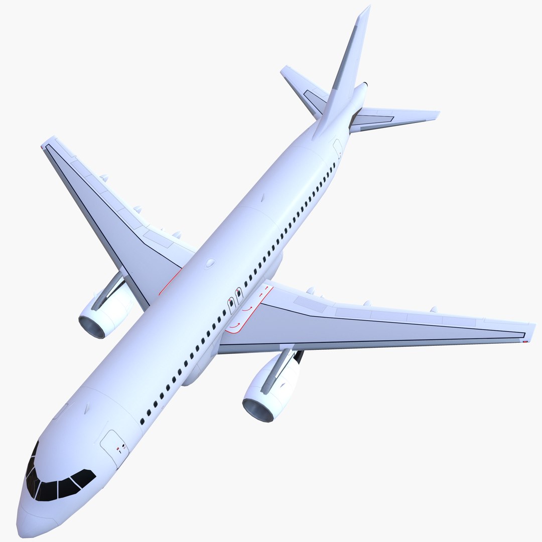3D model airplane airbus a320 smooth - TurboSquid 1540518