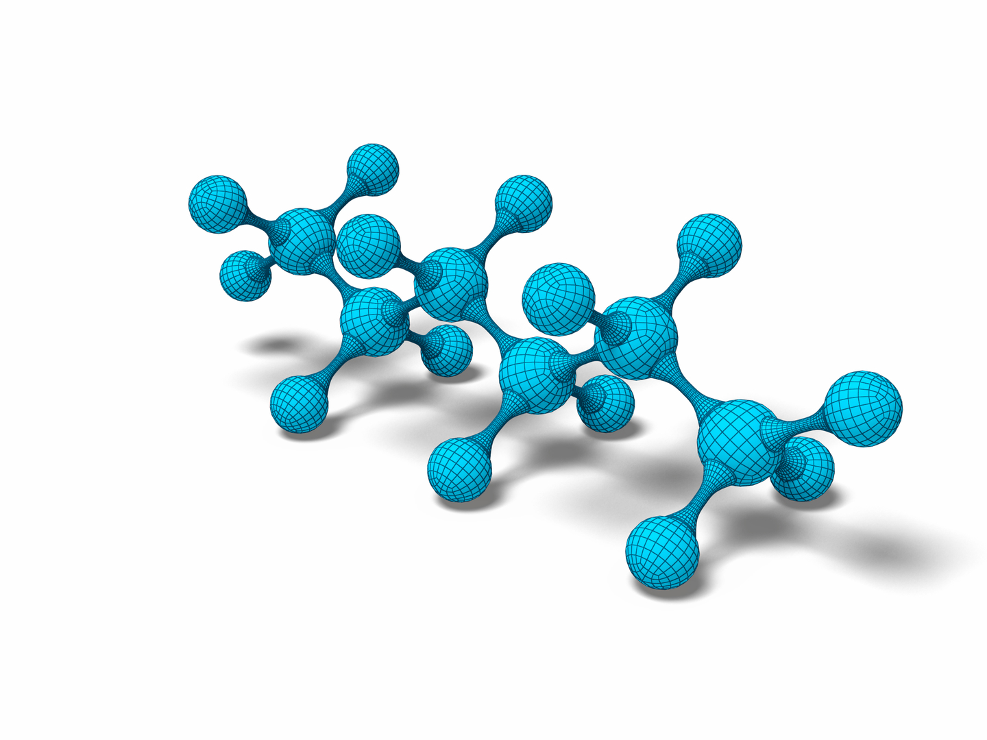 Hexane molecule c6h14 modeled 3D model - TurboSquid 1540614