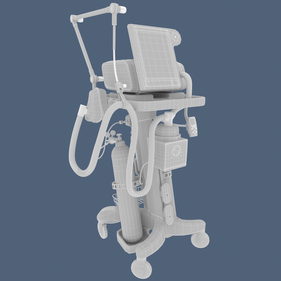 Hospital ventilator 3D model - TurboSquid 1540632