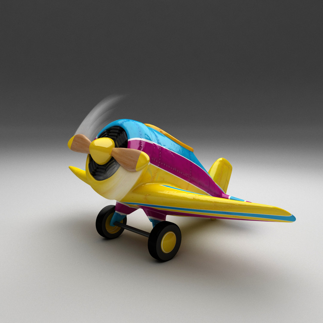 3D cartoon air plane model - TurboSquid 1540727