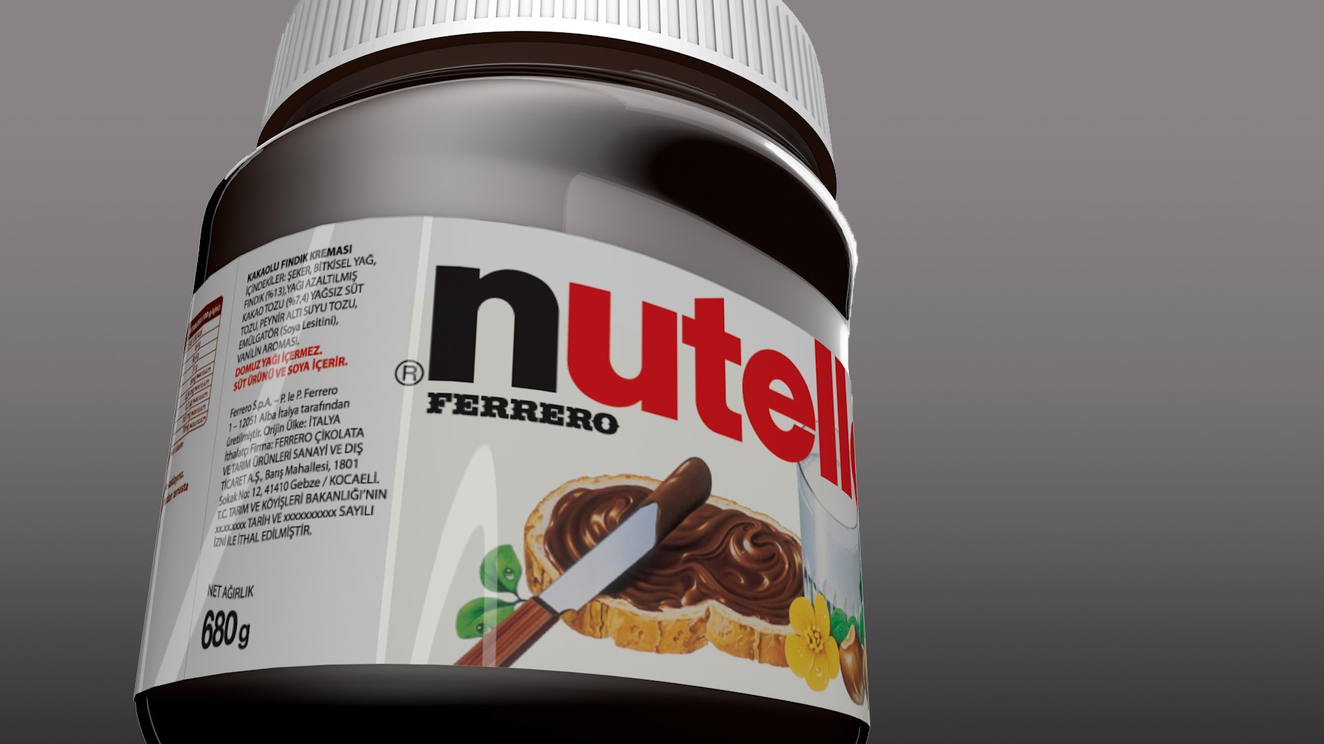 3D nutella ferrero - TurboSquid 1540775