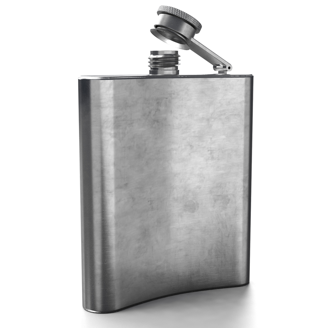 Steel alcohol flask model - TurboSquid 1513988