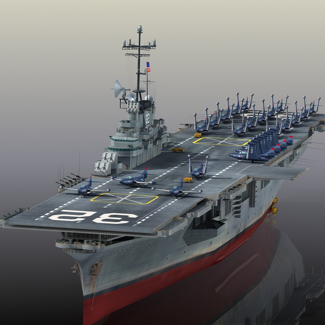 3D model uss leyte cv-32 cvs - TurboSquid 1541122