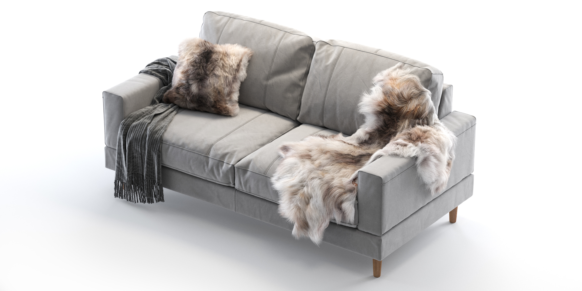Pohjanmaan capri sofa fur 3D model - TurboSquid 1541251
