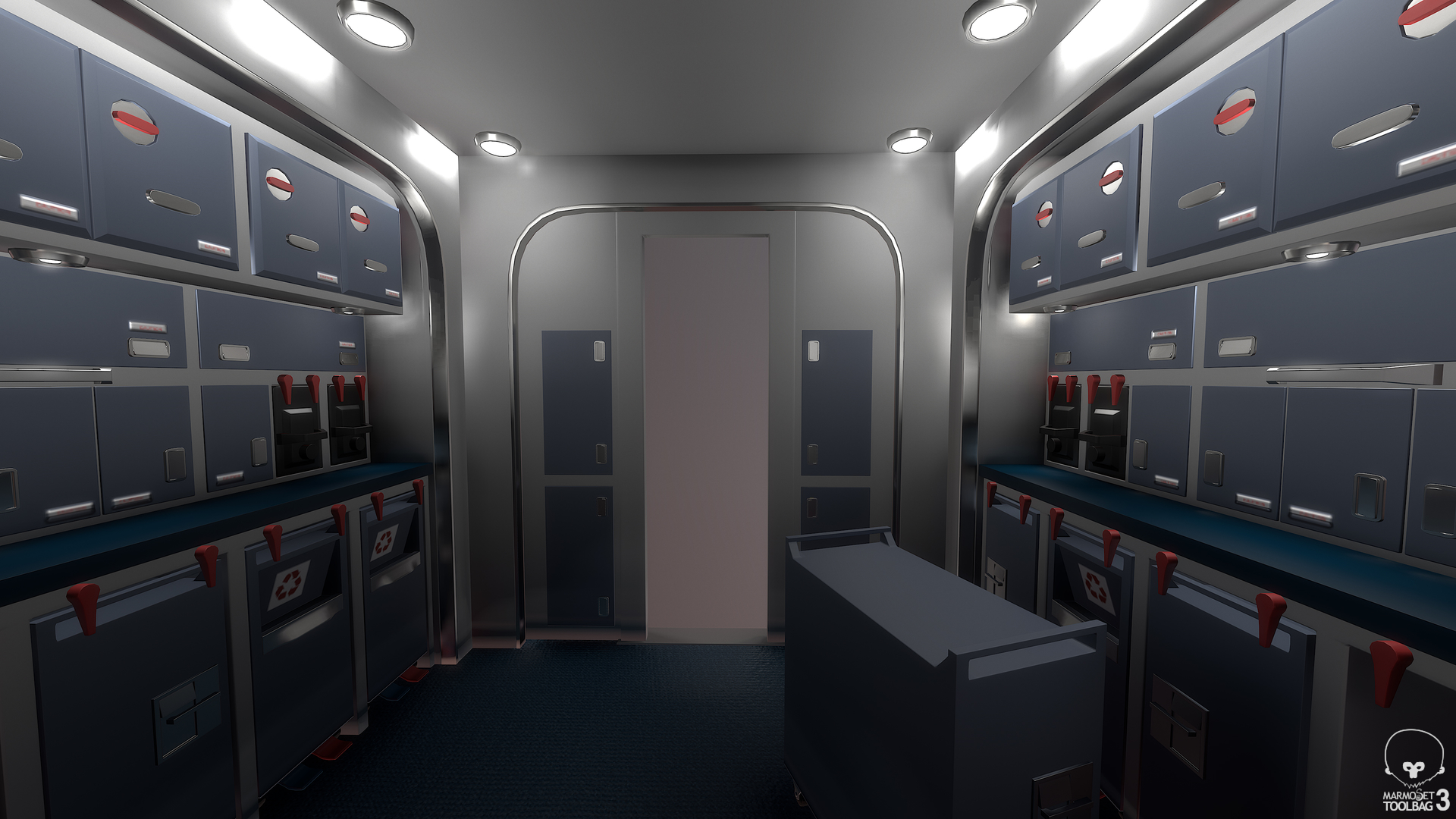Onboard aircraft kitchen 3D model - TurboSquid 1511048