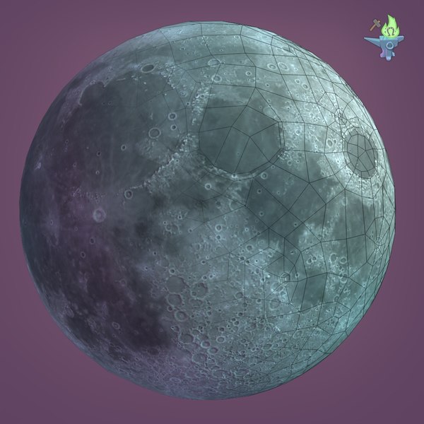 Lua Low Poly Modelo 3D - TurboSquid 1541285