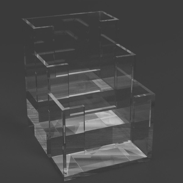 3D acrylic counter display model - TurboSquid 1541380