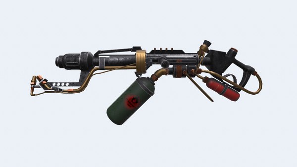 Flammenwerfer Low-Poly-PBR 3D-Modell - TurboSquid 1541734
