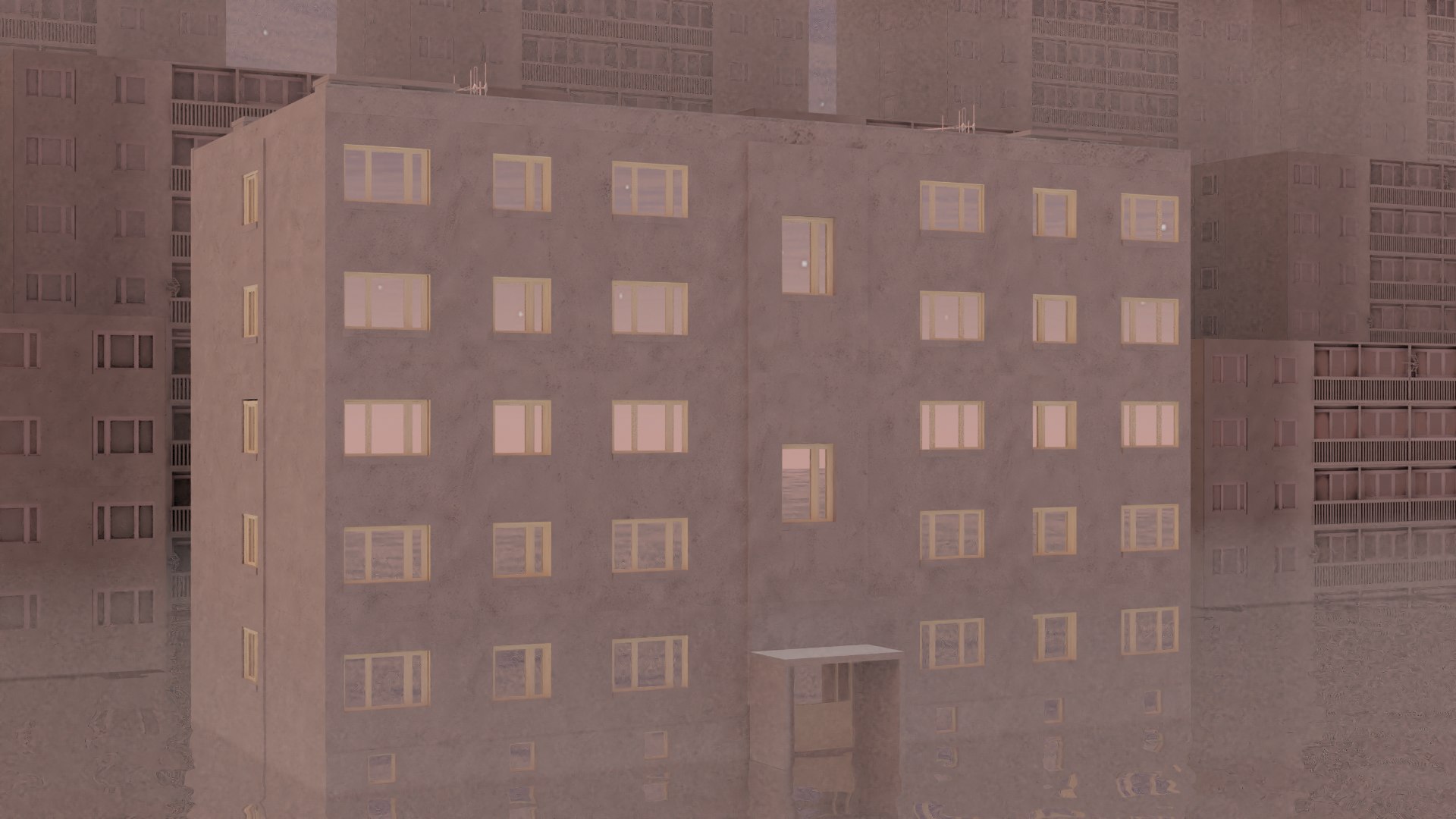 Block flats 3D model - TurboSquid 1542006