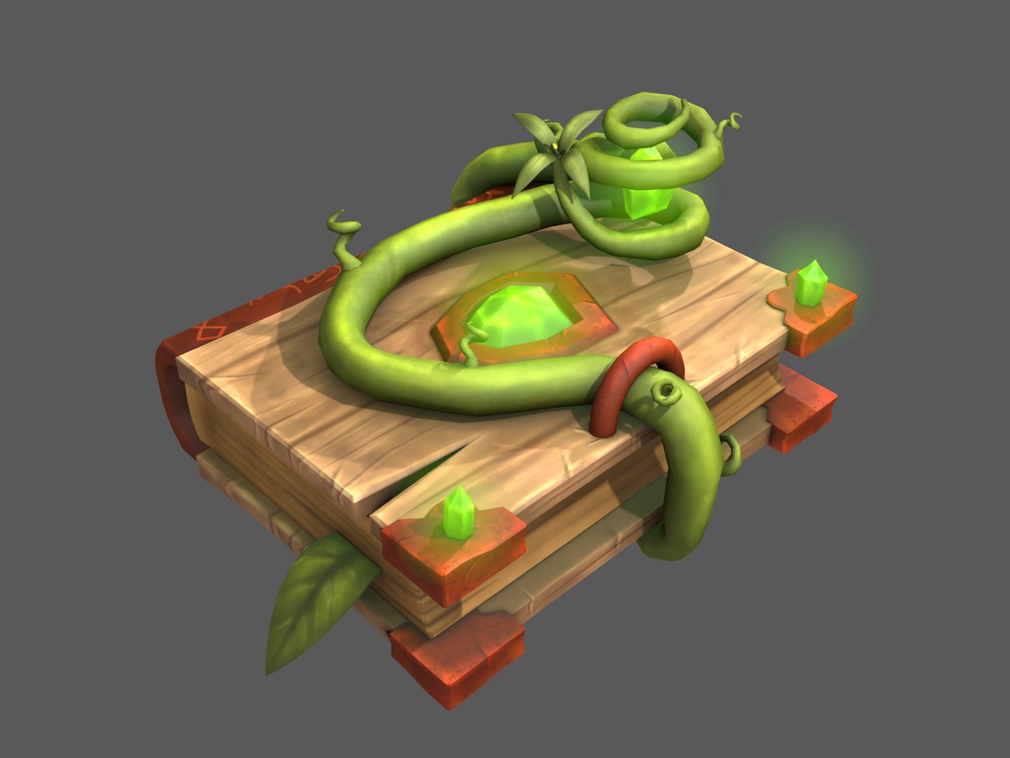 Stylized book vines 3D - TurboSquid 1542120