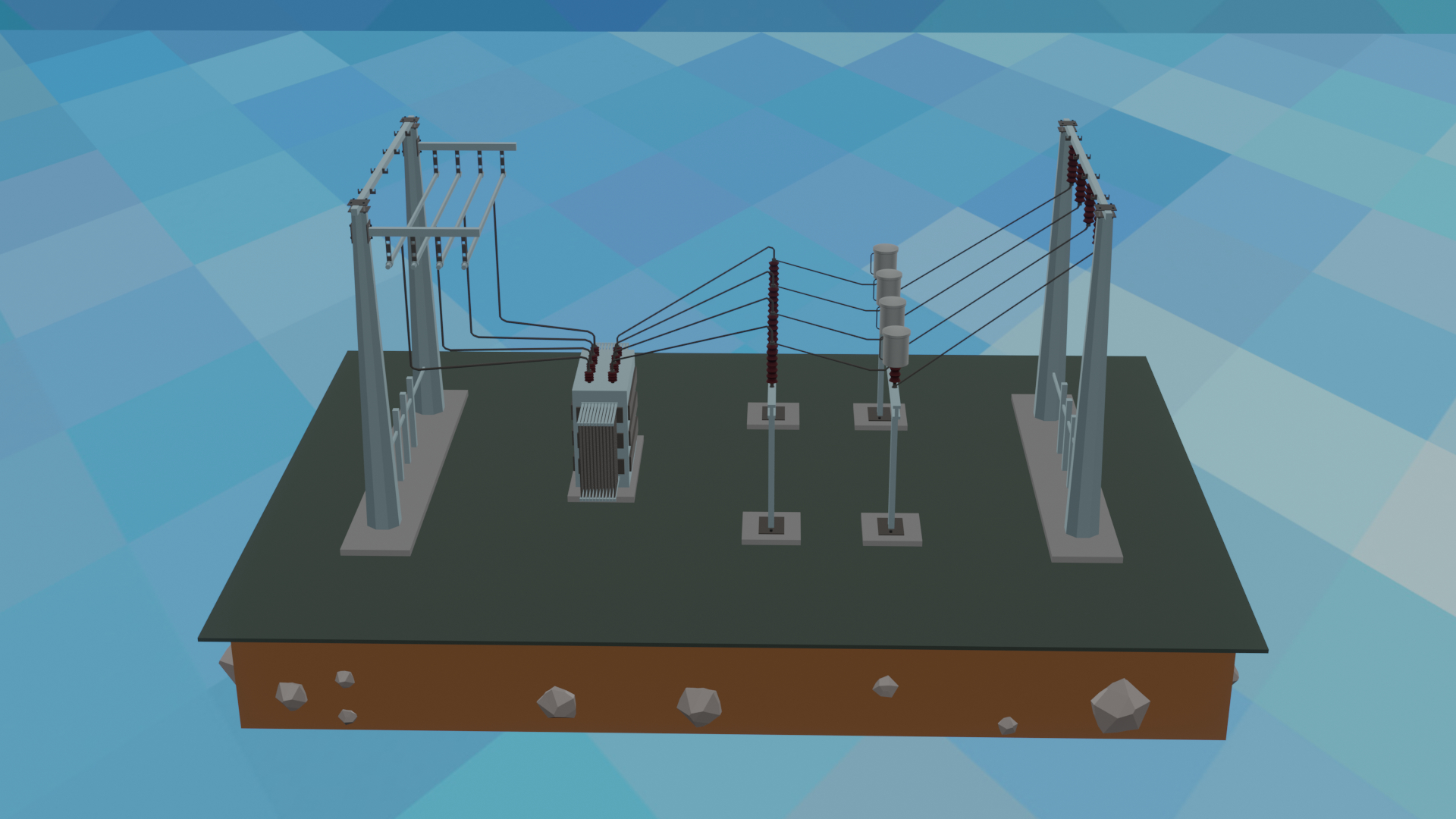 Electrical substation 3D model - TurboSquid 1542122