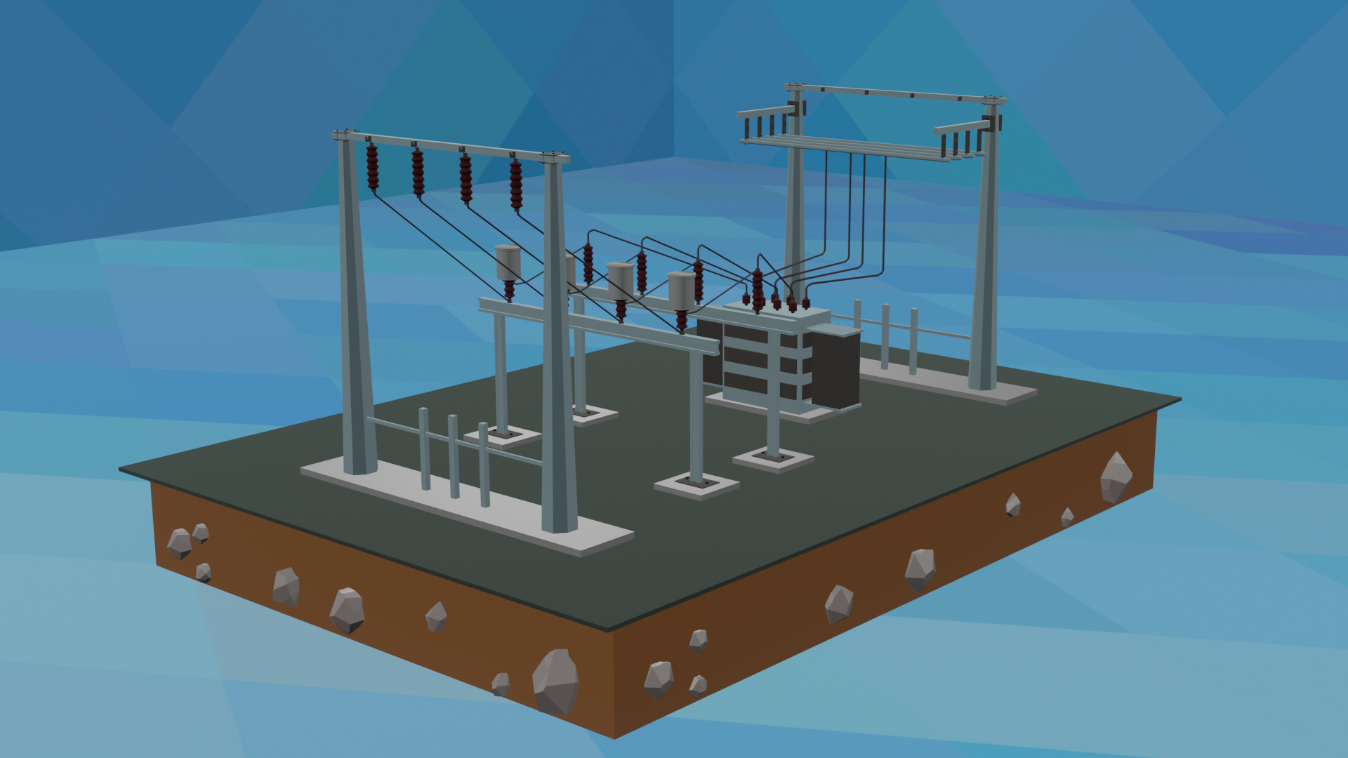 Electrical substation 3D model - TurboSquid 1542122
