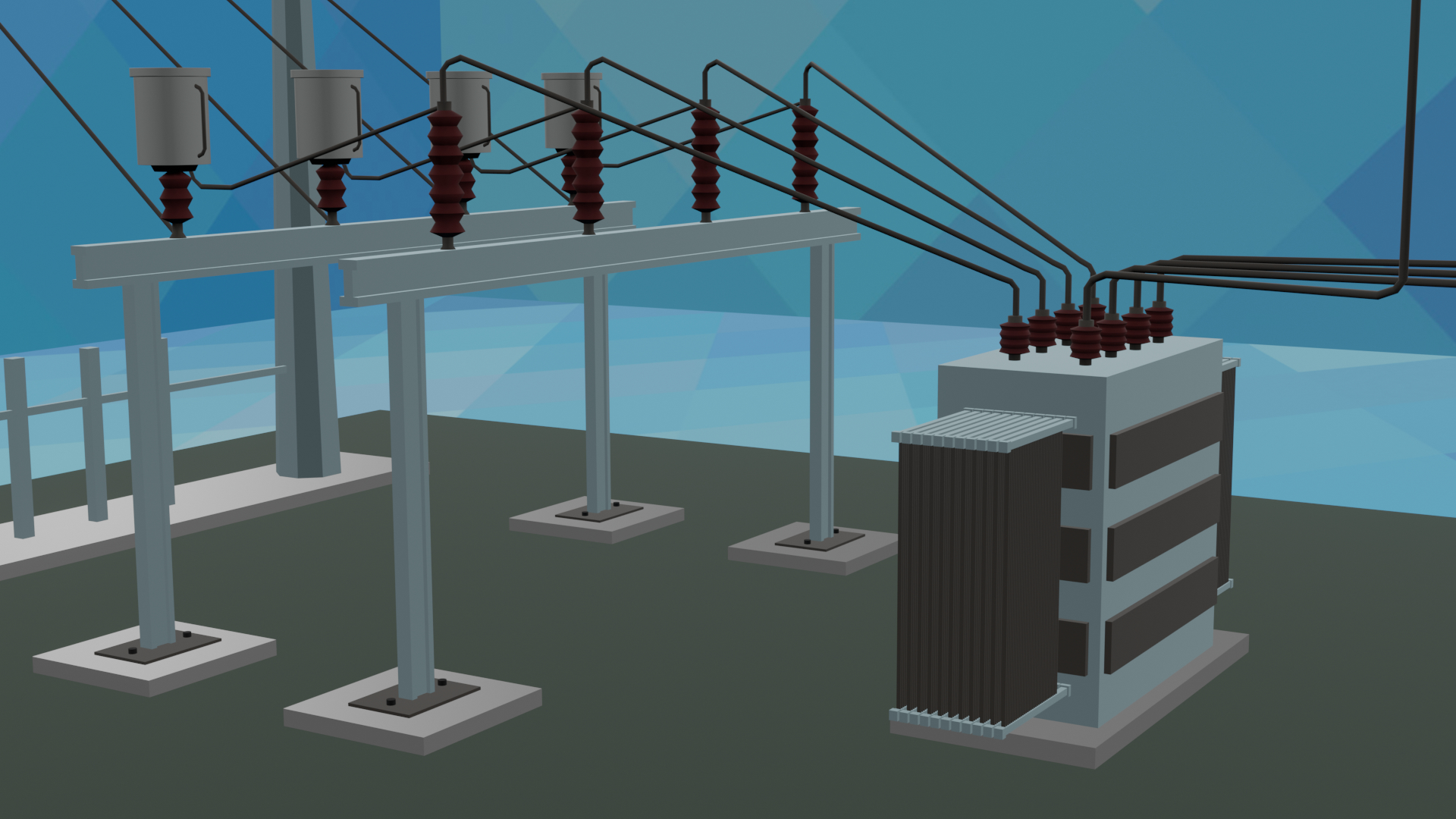 Electrical substation 3D model - TurboSquid 1542122