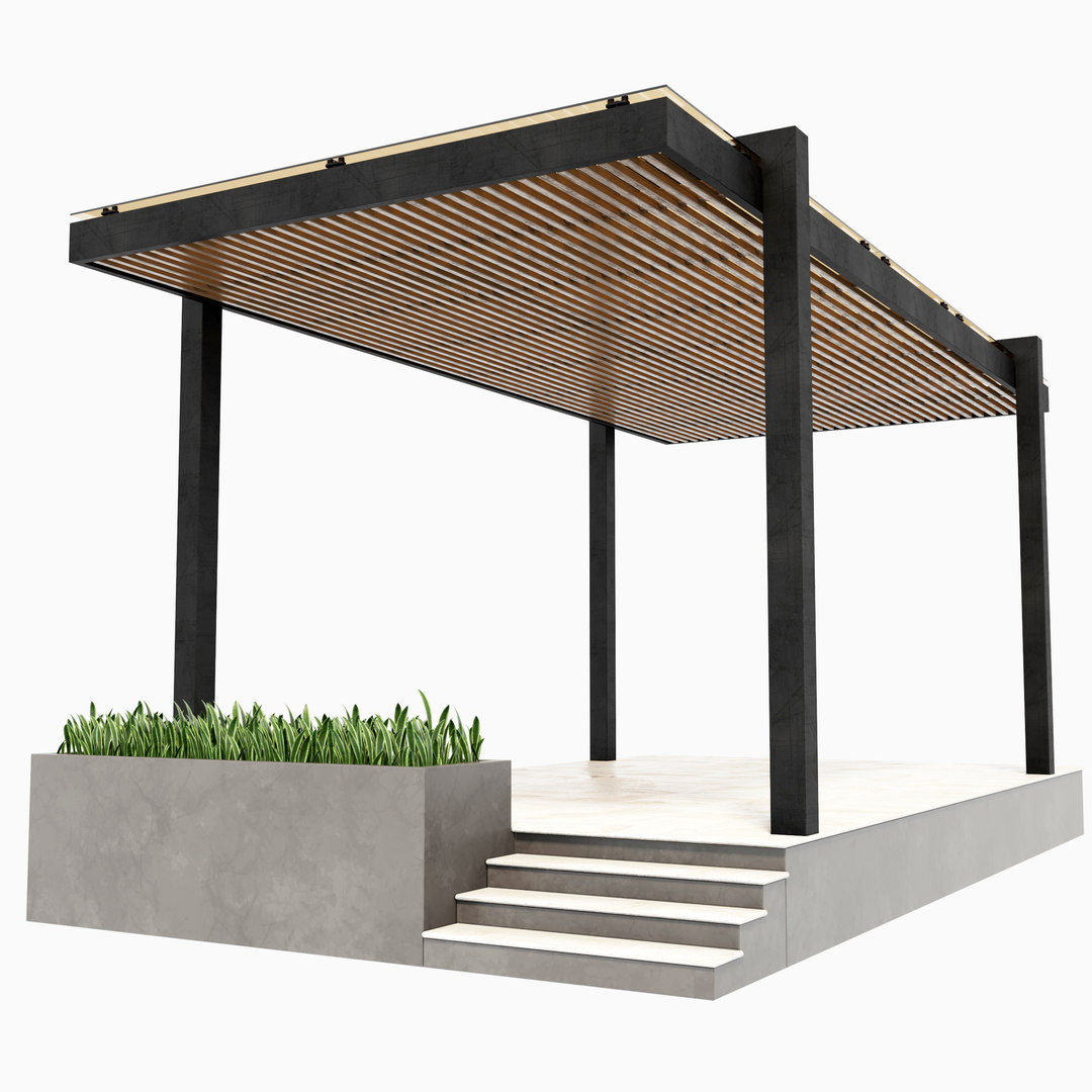 Architecture gazebo pergola model - TurboSquid 1542175