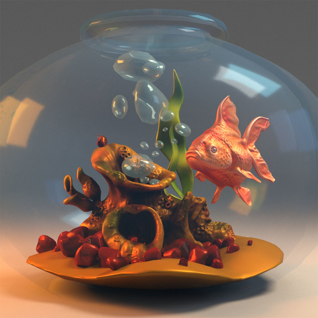 3D aquarium fish goldfish - TurboSquid 1542215