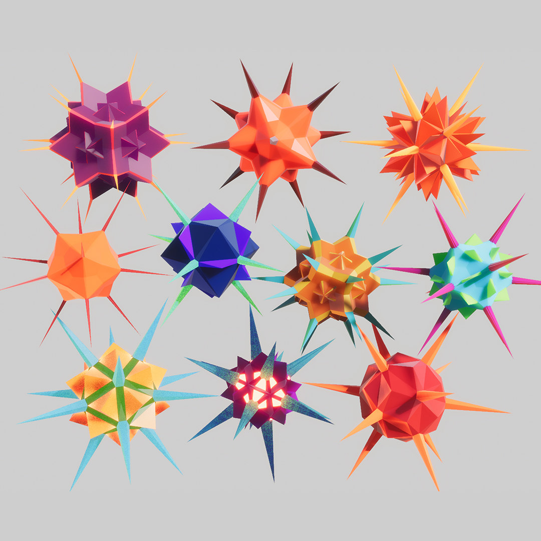 Stylized virus 3D model - TurboSquid 1542253