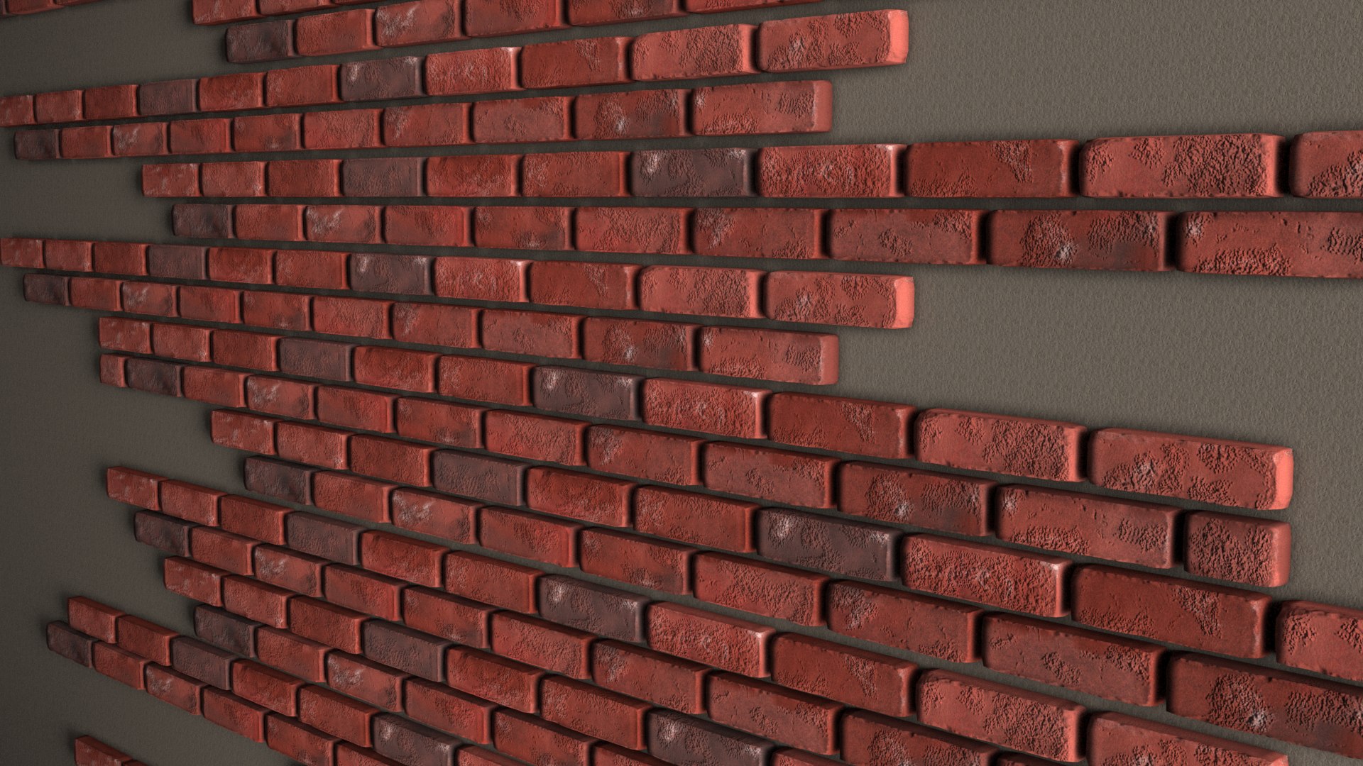 3D model red bricks wall - TurboSquid 1542360