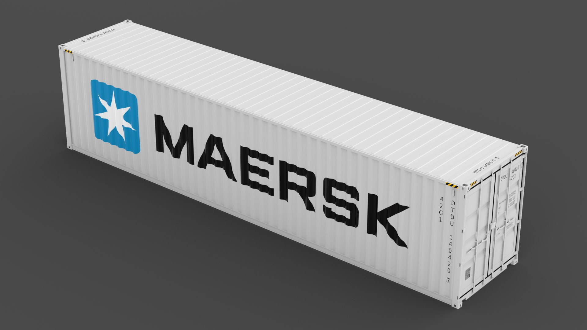 3D maersk 40ft shipping container - TurboSquid 1542461
