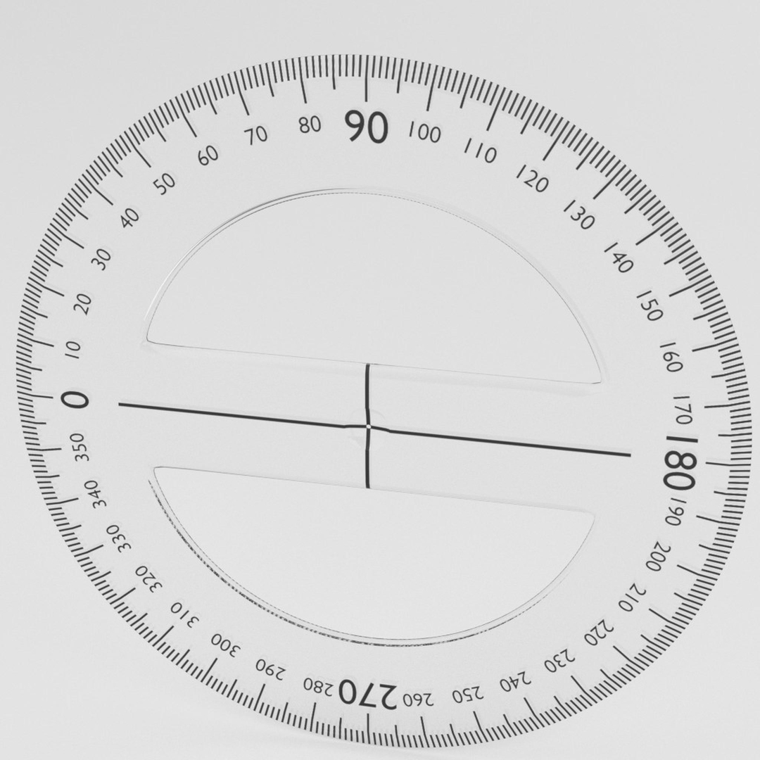 Circular protractor 3D model - TurboSquid 1542590