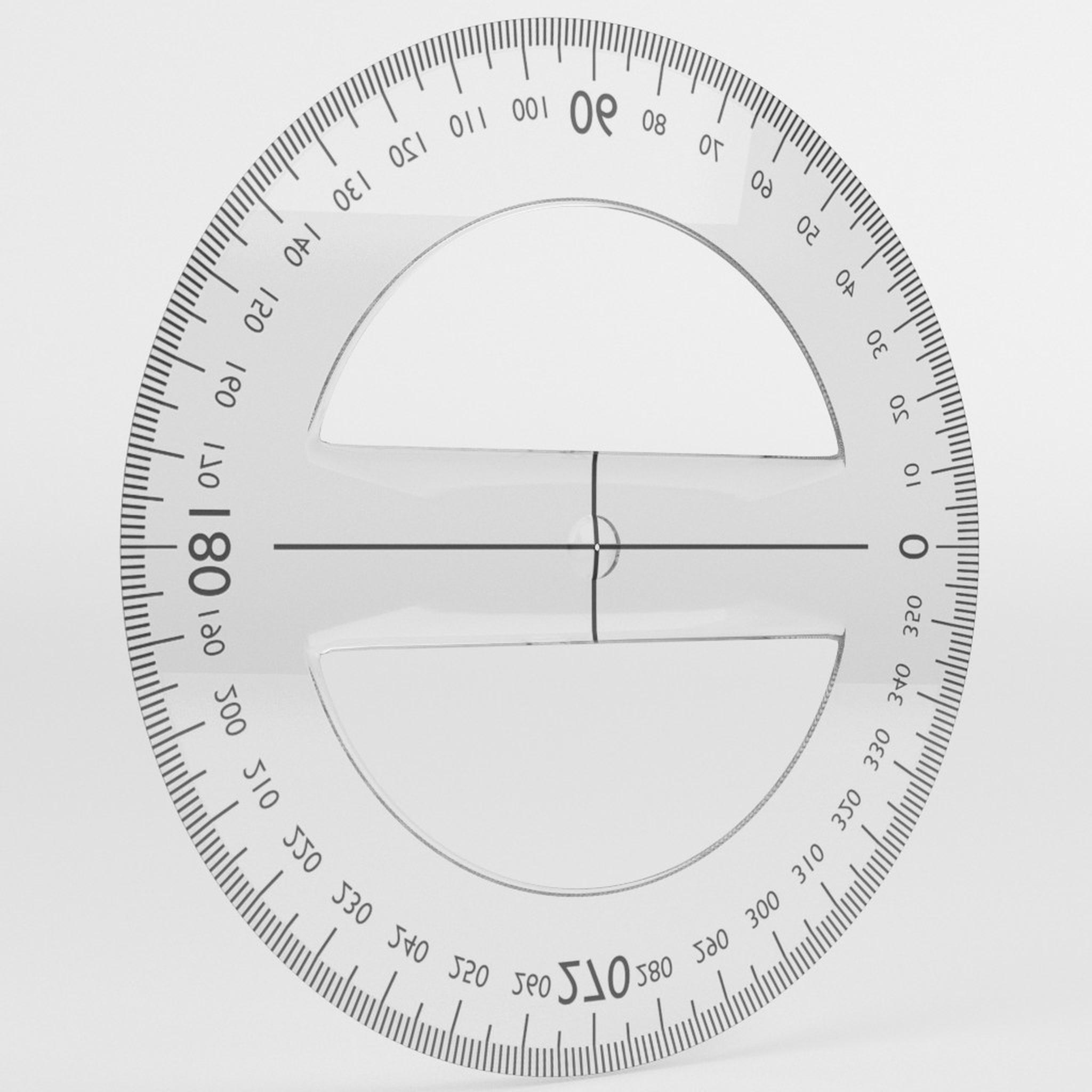 Circular protractor 3D model - TurboSquid 1542590