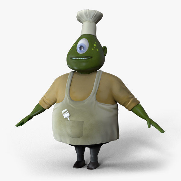 Alien chef model - TurboSquid 1542655