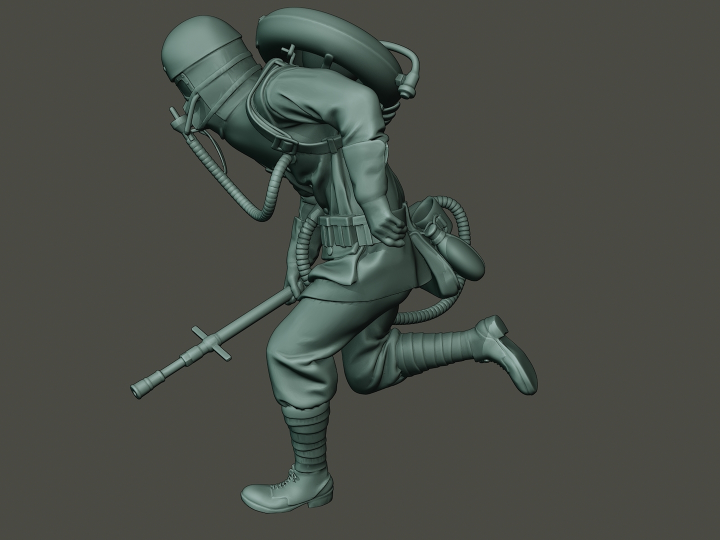 3D model german soldier ww1 run - TurboSquid 1542947