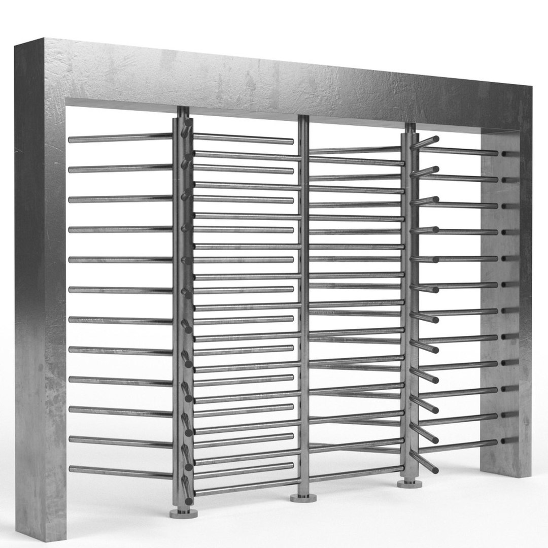 3D double revolving gate - TurboSquid 1543181