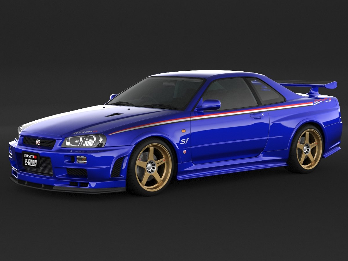 Car nissan skyline r34 model - TurboSquid 1543180