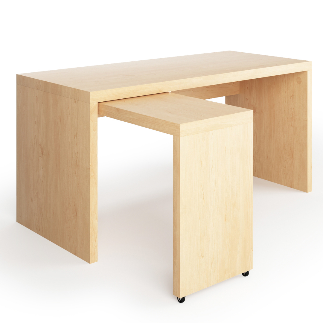 Ikea malm desk pull-out 3D model - TurboSquid 1543291