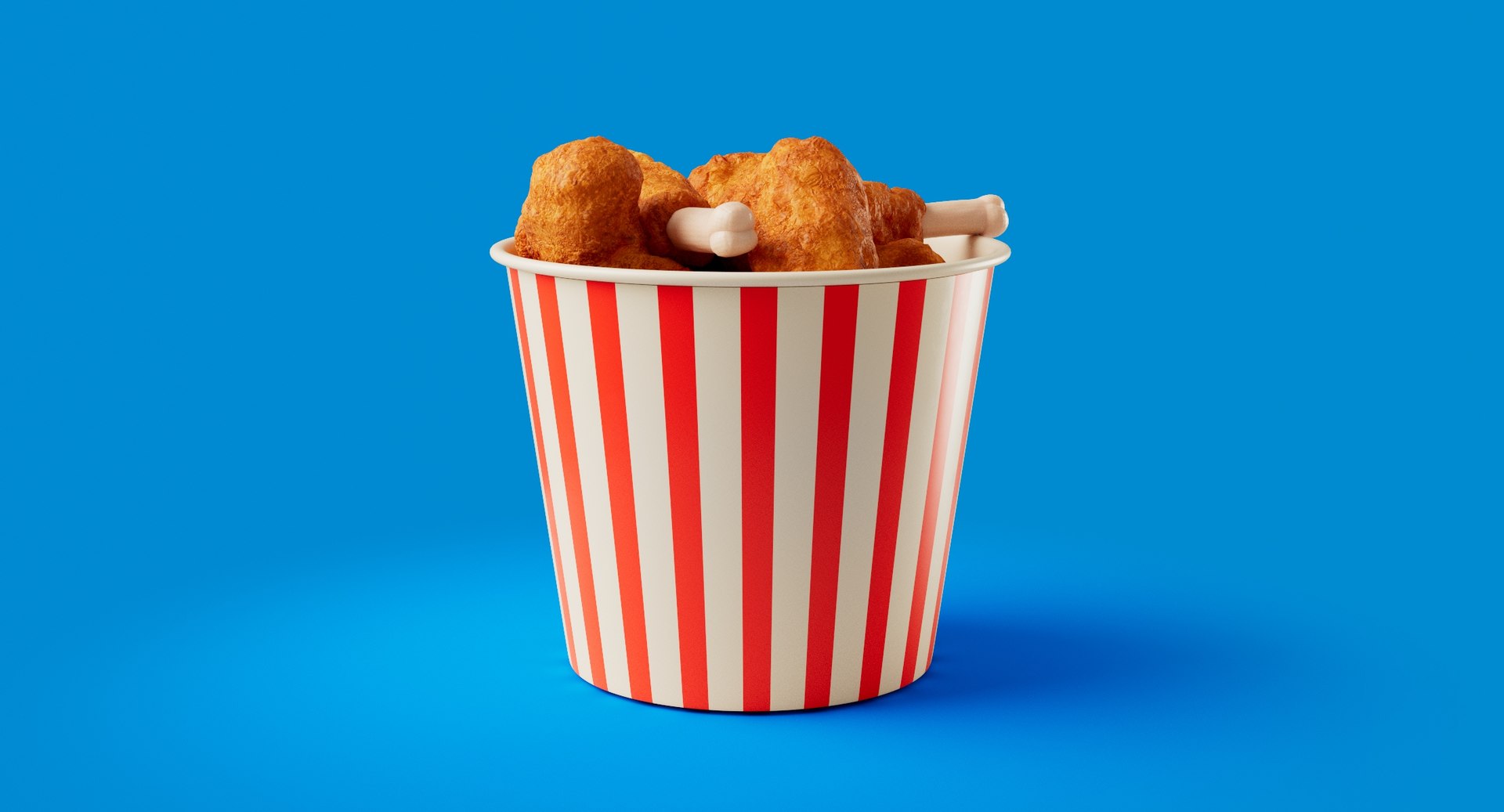 Cartoon chicken bucket model - TurboSquid 1543543