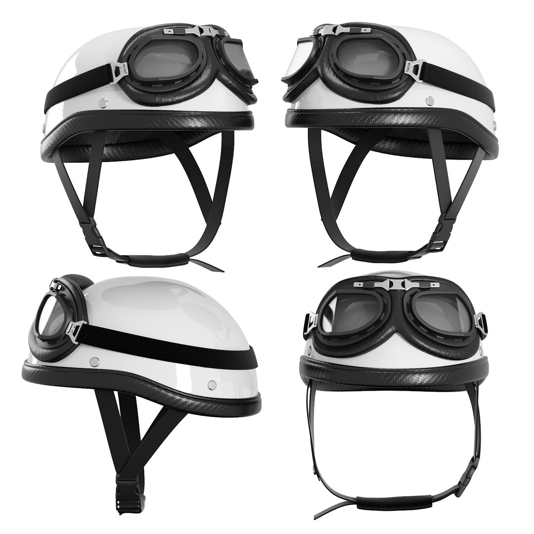 Retro motorcycle helmet 3D model - TurboSquid 1543636