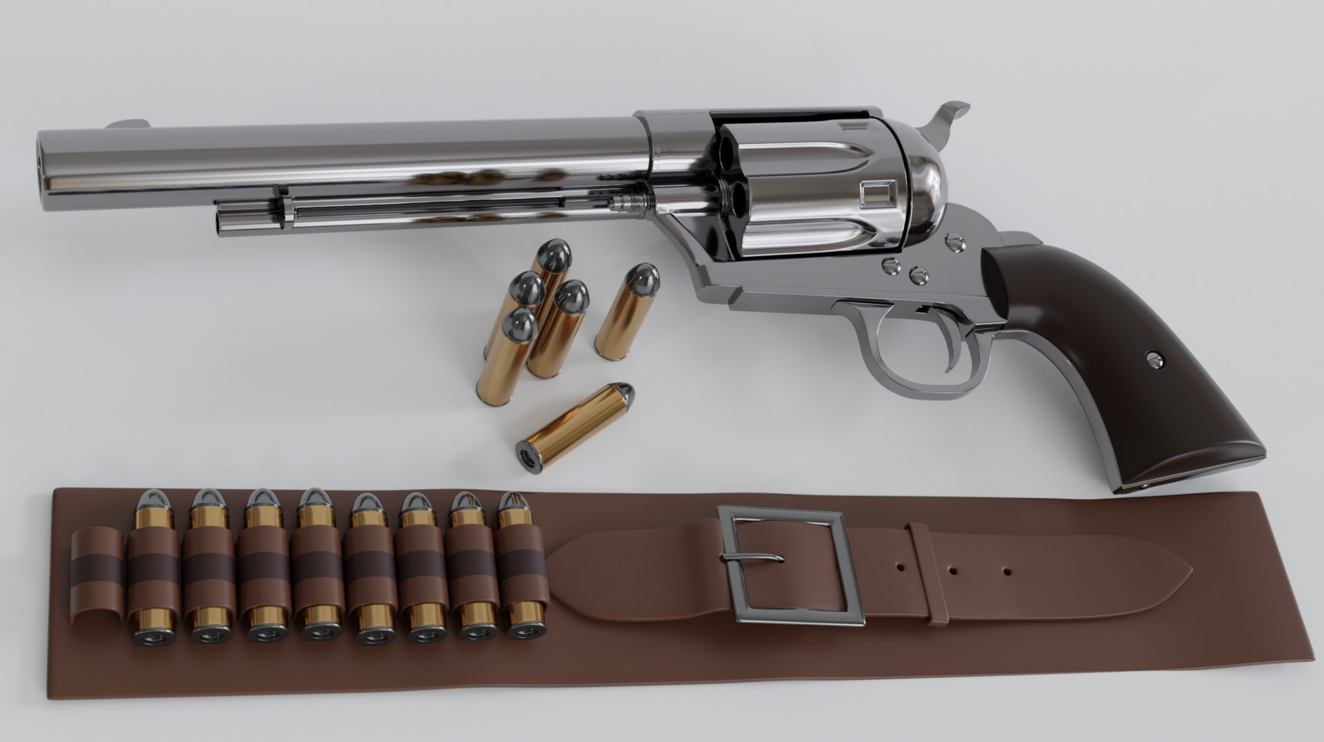 Gun revolver colt model - TurboSquid 1543654