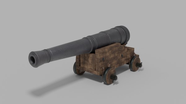 3D cannon weapon - TurboSquid 1543776