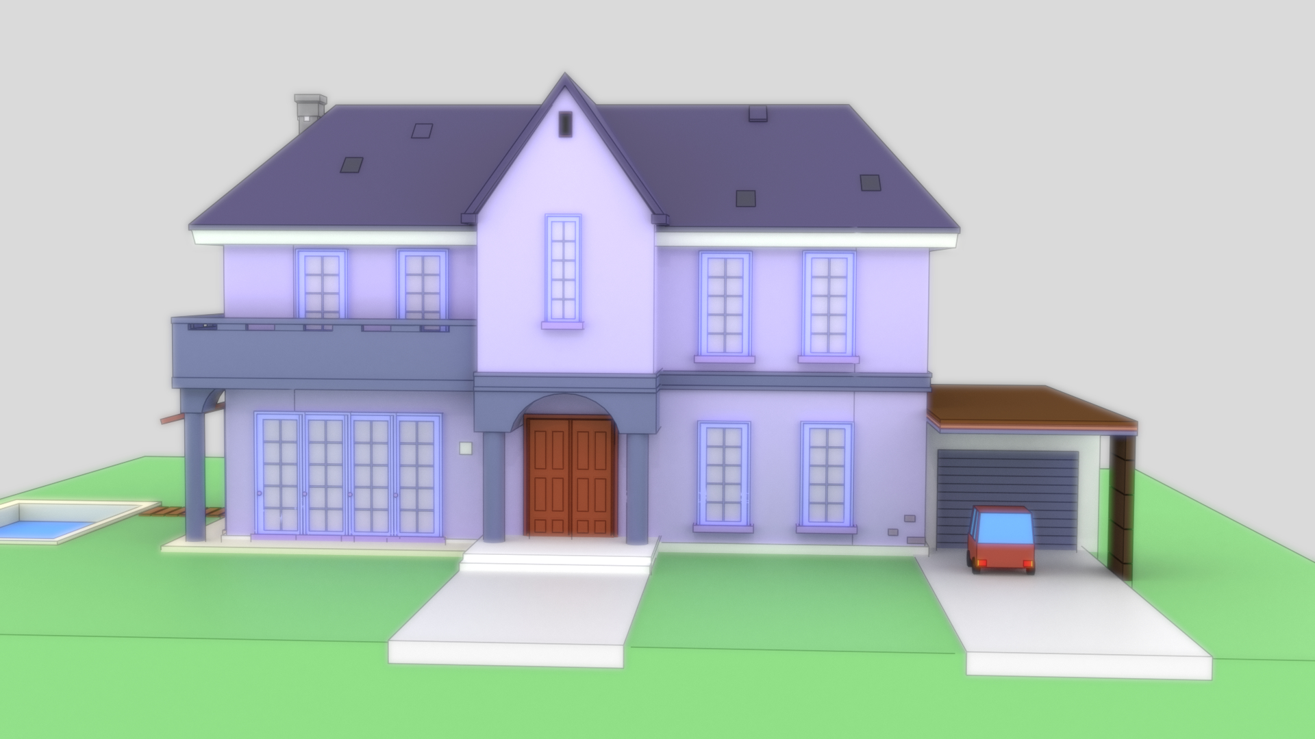 Free cartoon house model - TurboSquid 1543778