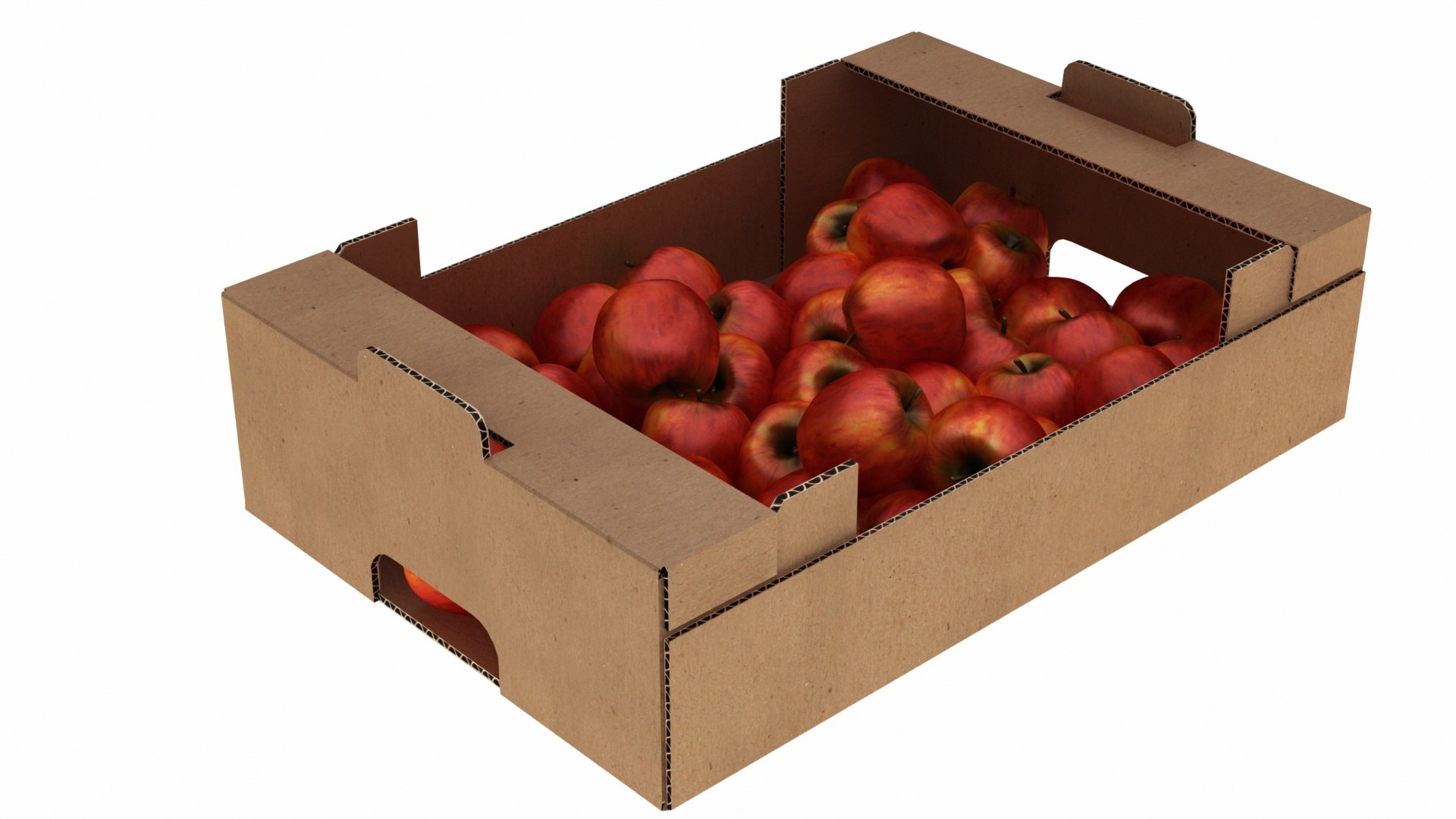 Fruit cardboard box red 3D - TurboSquid 1543860
