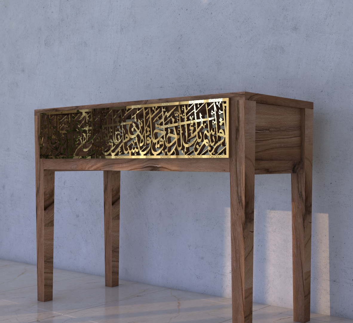 3D model arabic console calligraphy - TurboSquid 1543865