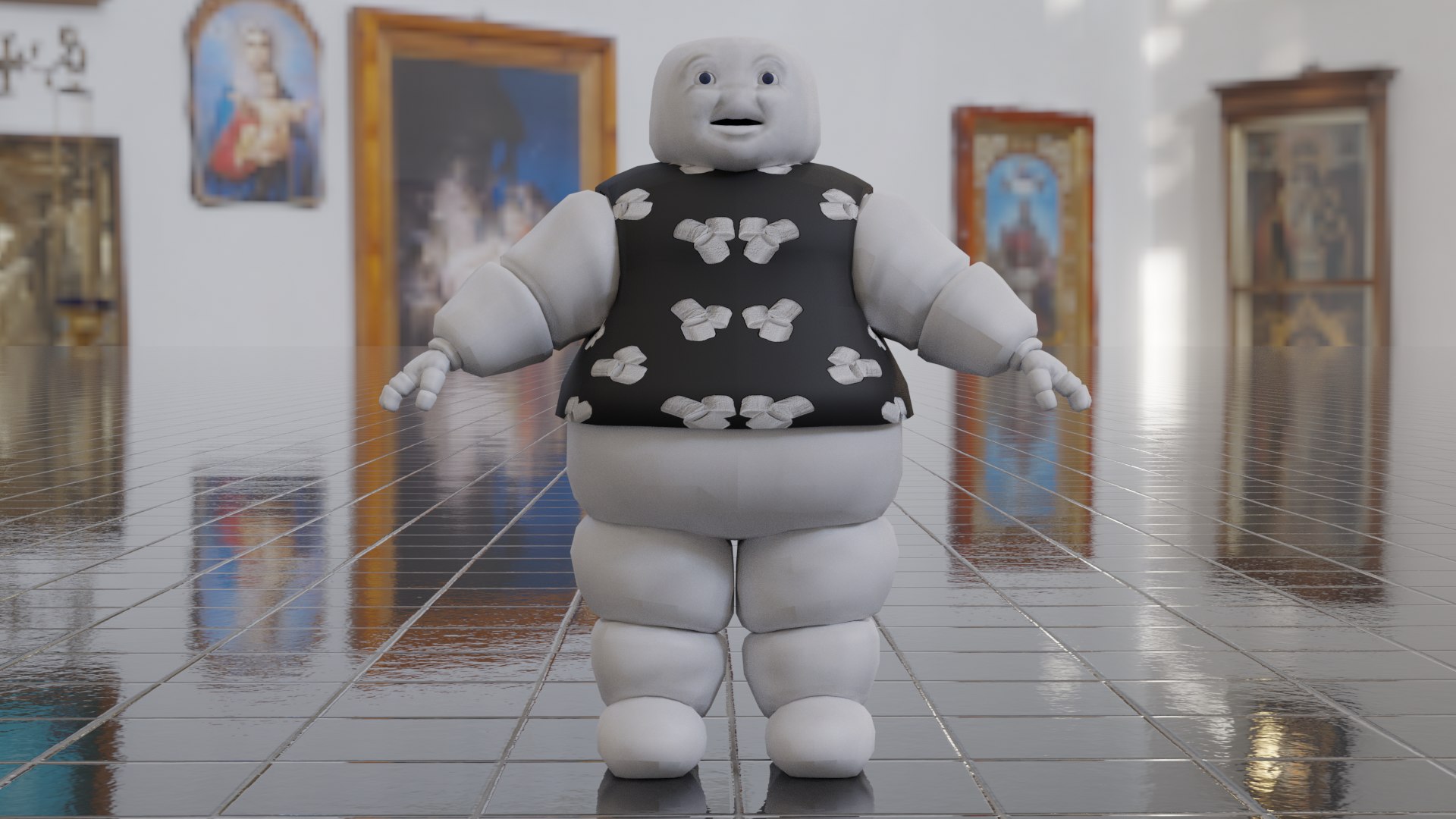 Fat white blob 3D model - TurboSquid 1543837