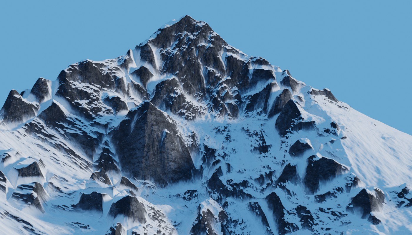 Snowy mountain peak 3D model - TurboSquid 1544221