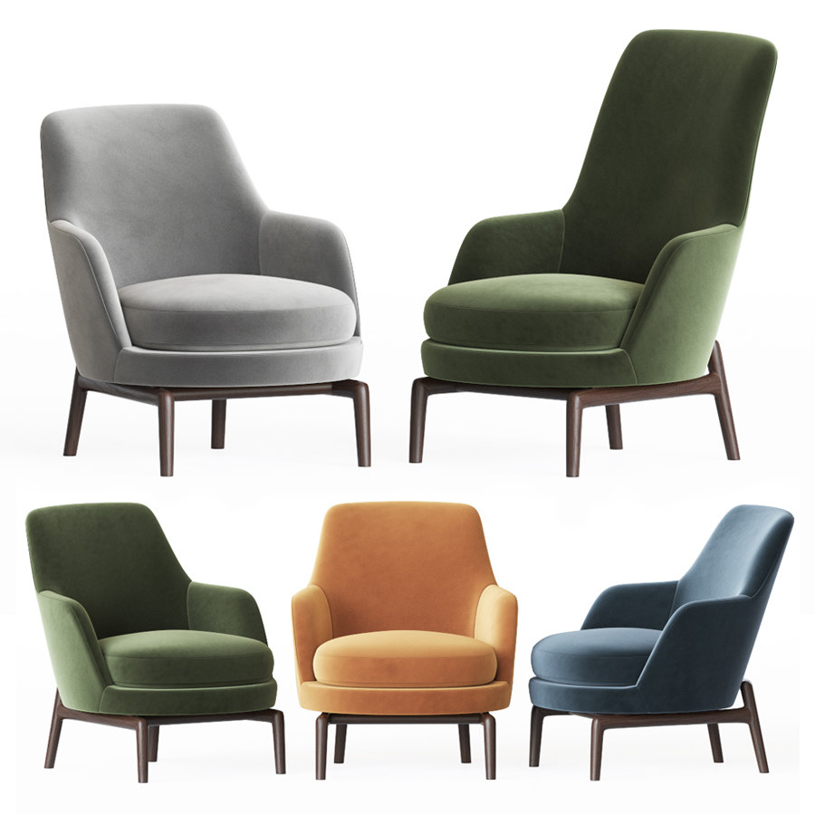 Flexform leda armchair set model - TurboSquid 1544236