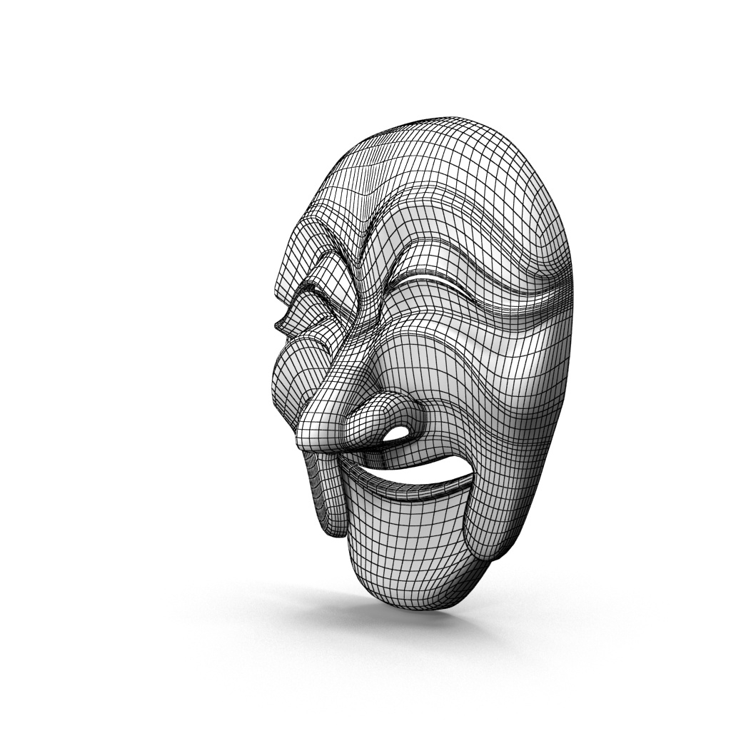 Korea tradition mask 3D - TurboSquid 1544233